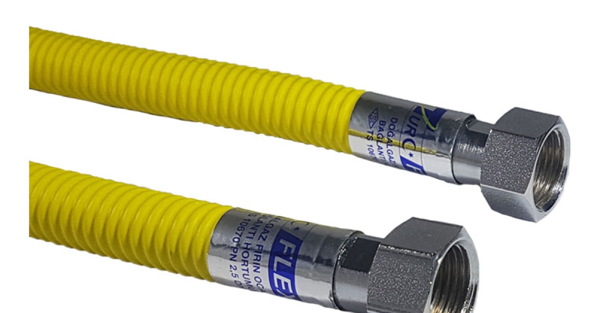 Extensible Flexible Natural Gas Connection Hoses / DN12 - FF | Turkoglu ...